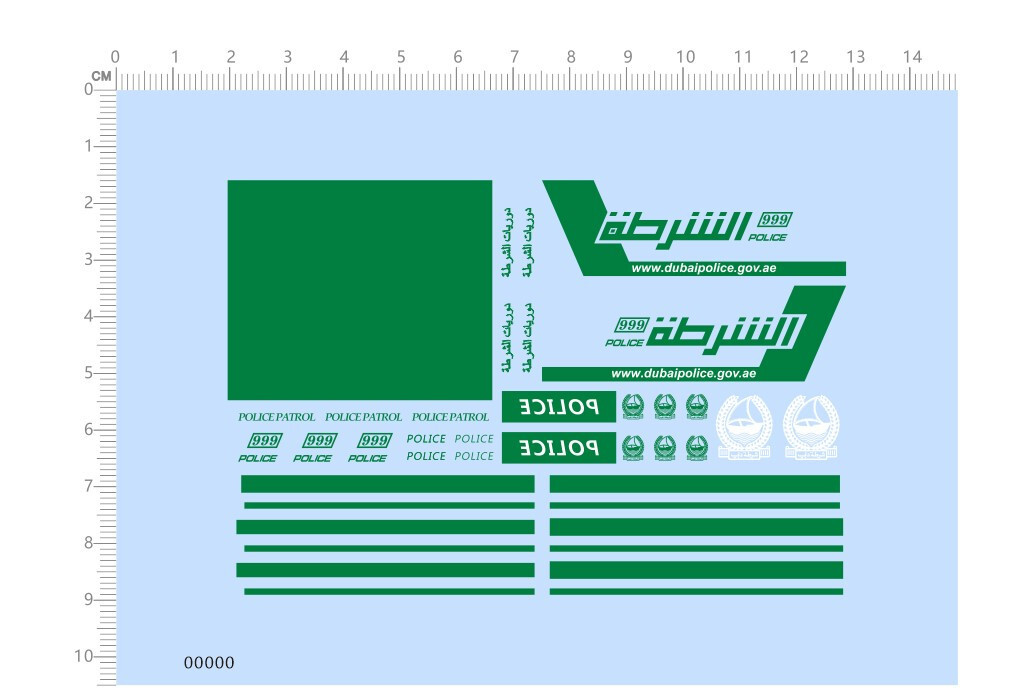 water slide decals 1/32 Dubai POLICE 911 (62000G) for model kits | eBay UK