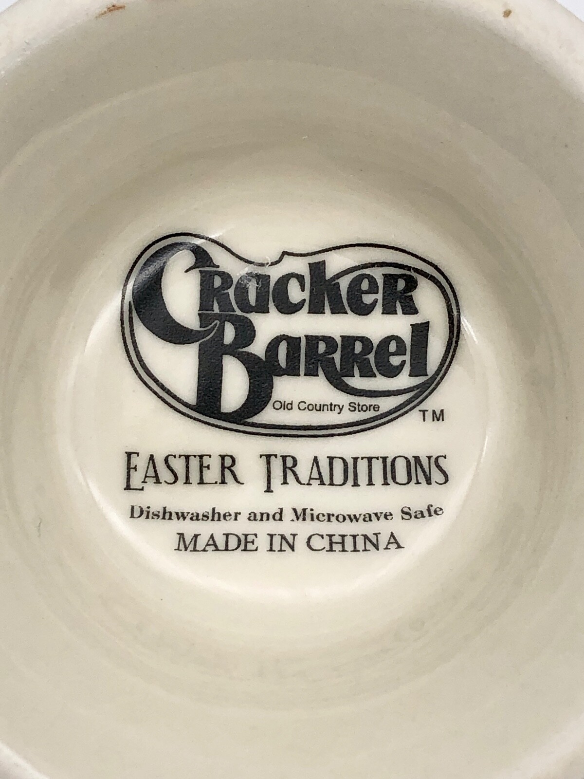 Cracker Barrel Easter Traditions Mug Ceramic Bunny Rabbit Footed ...