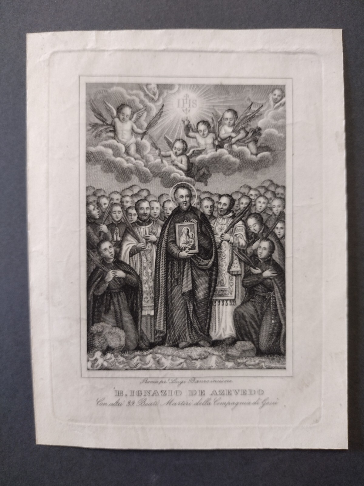 Blessed Ignatius Azevedo Print Antique 1860 Airline Jesus Martyrs ...