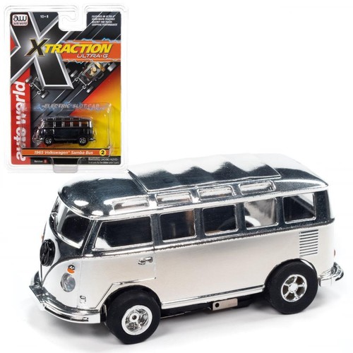 Auto World SC412-2C Xtraction 1965 VW Samba Bus (Chrome) HO Scale Slot ...