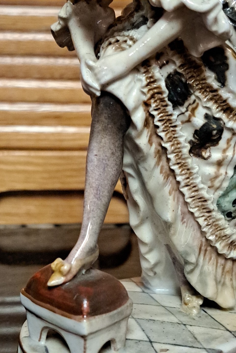 Antique German " Naughty " Porcelain Figurine Ackermann & Fritze Woman ...