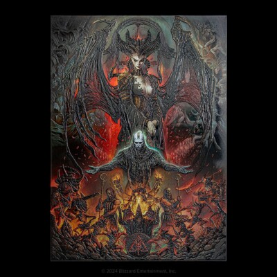 Displate Limited Edition - Diablo IV: Lilith Returns - New! HOLO Golden ...