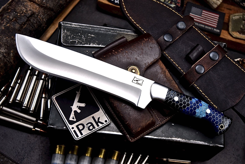 CFK IPAK Handmade D2 Custom HONEYCOMB Large Bushcraft Chopper Hunting ...