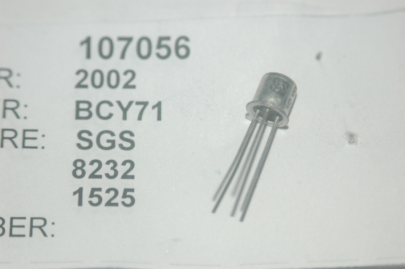 SGS BCY71 GP Amplifier Transistor New Item Lot Quantity-10 | eBay