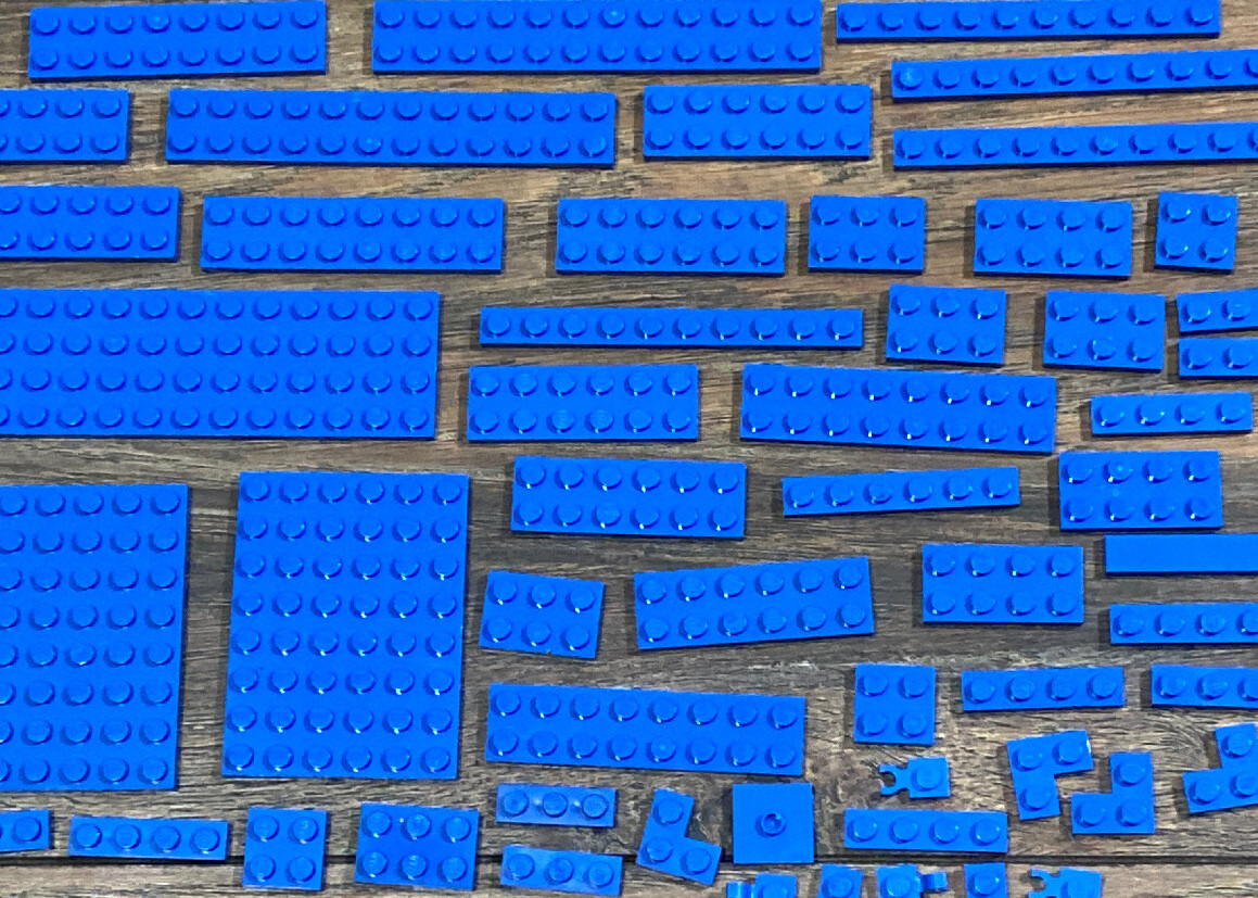 100 Blue Lego Bricks Building Block Pieces Exactly as shown | eBay