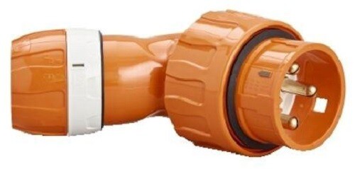 Clipsal INDUSTRIAL ANGLED PLUG 500V 4-Round Pins, Resistant Orange- 32A ...