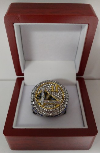 Klay Thompson- 2015 Golden State Warriors Championship Ring W Wooden ...