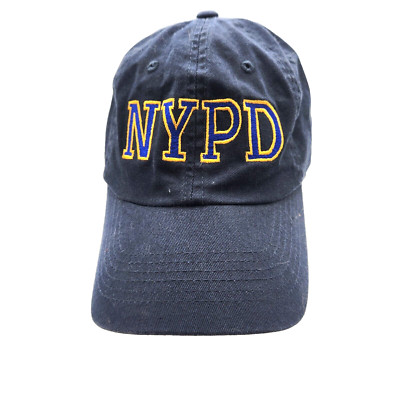 NYPD Cap Hat Navy Blue New York Police Department Adjustable Embroidered | eBay UK