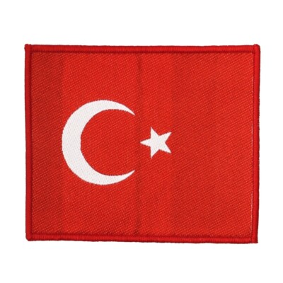 Turkey Country Flag Patch National Travel Souvenir Badge Woven Sew On ...