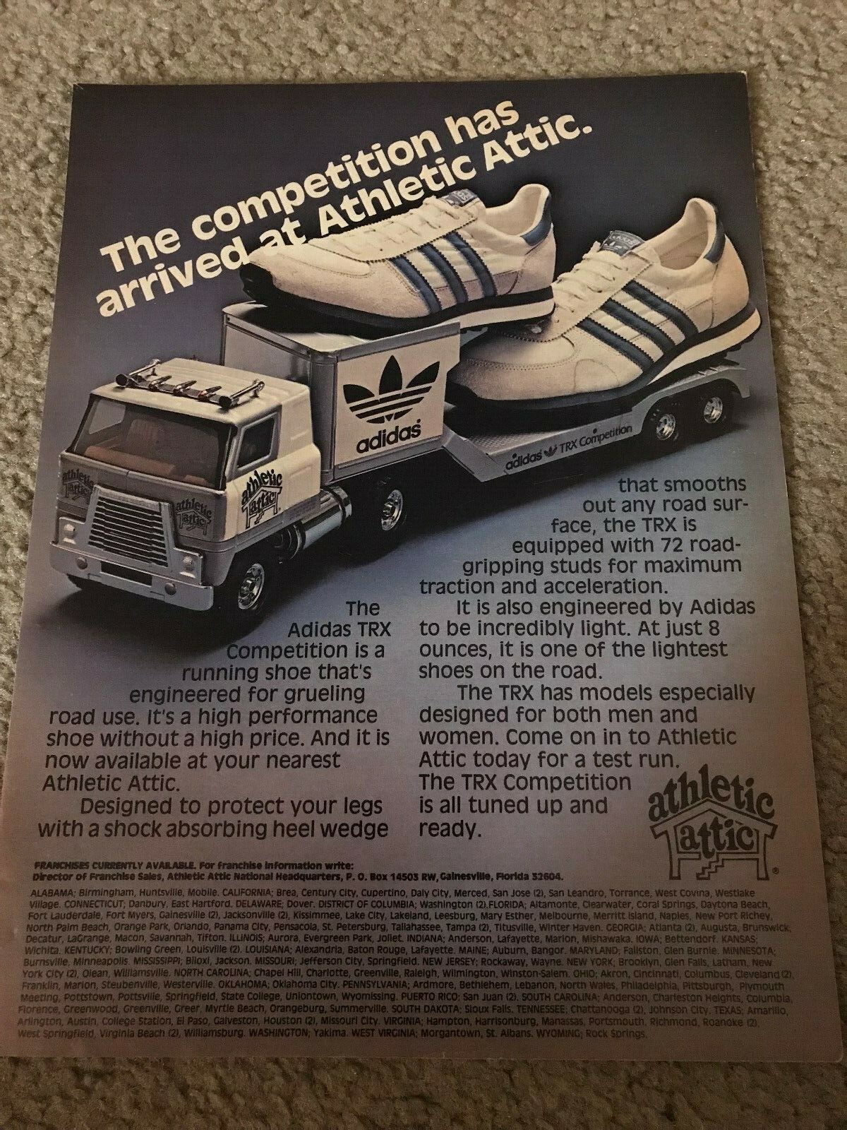 Vintage 1979 ADIDAS TRX COMPETITION Running Shoes Poster Print Ad RARE ...