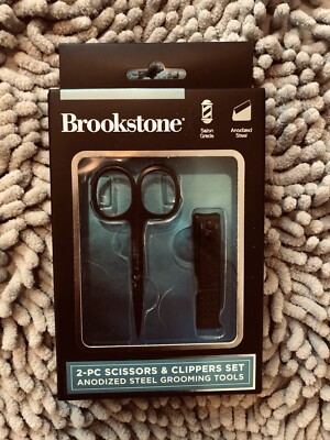 New~Brookstone Scissors and Clippers Set ~Anodized Steel Grooming Tools ...