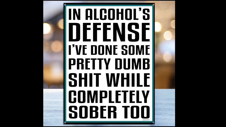 Funny Metal Drinking Sign, Pub Home Bar Man Cave Garage Shed Drunk Beer ...