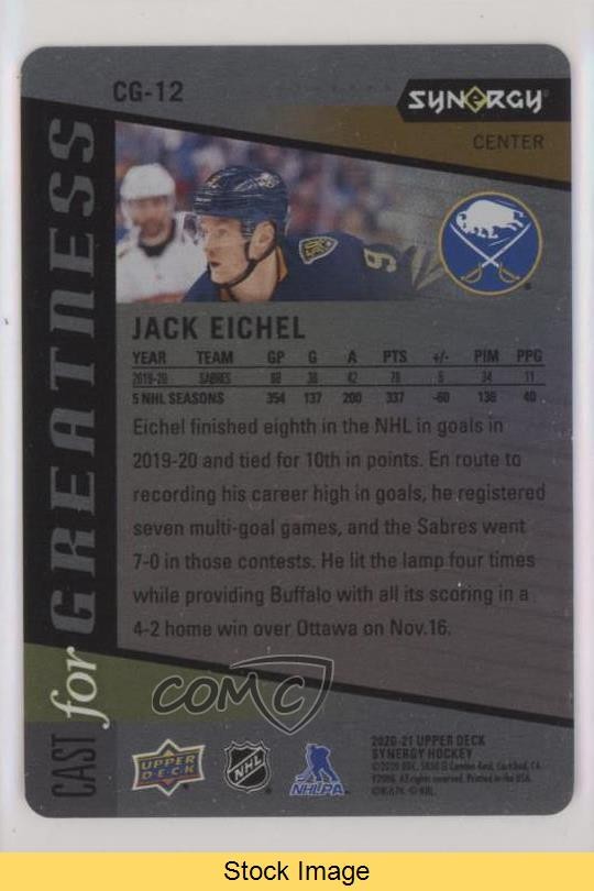 2020-21 Upper Deck Synergy Cast for Greatness Jack Eichel #CG-12 READ ...