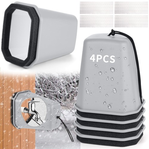 4 Pack 2025 Upgrade Extra Long Pet Proof Outdoor Faucet Covers Winter 8 ...