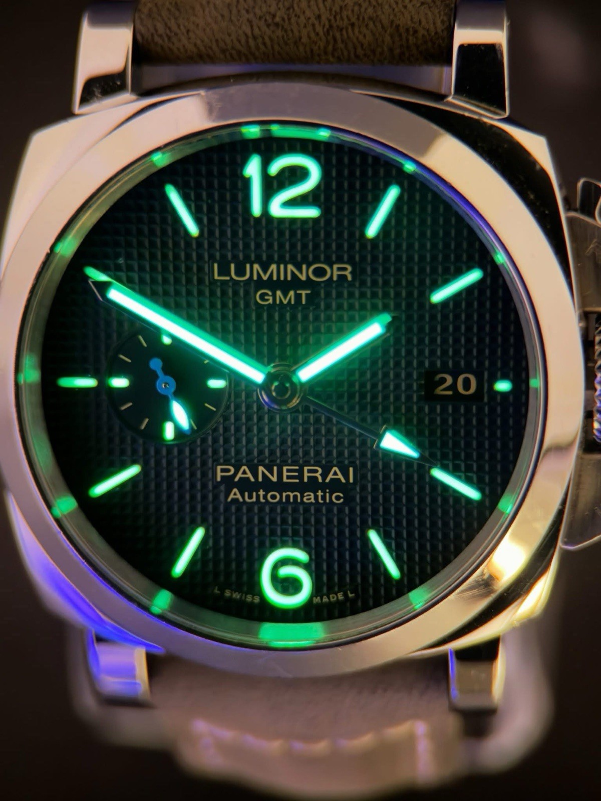 Panerai Luminor 1950 GMT 42mm Steel Watch PAM01535 - PAM 1535 - Box ...