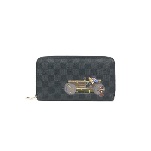 Louis Vuitton / Wallet Canvas Coating Black Grey Chess Grid | eBay