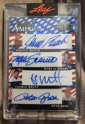 2025 Leaf Mike Schmidt Pete Rose Reggie Jackson Ozzie Smith Bench Brett ...