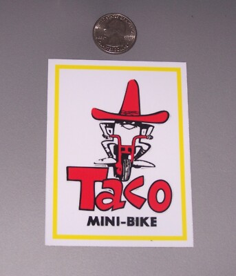 Taco Mini Bike - Sticker NHRA Drag Racing Hot Rod Custom Scooters | eBay