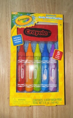 Crayola Bathtub Body Wash Pen Set 5 Fruity Scents Bath Pens | eBay
