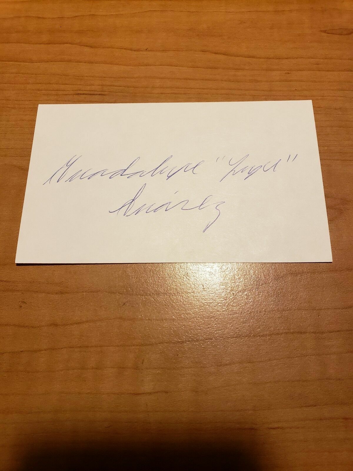 LUPE SUAREZ - BOXER - AUTOGRAPH SIGNED - INDEX CARD -AUTHENTIC - A3697 ...