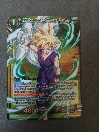 DRAGON BALL SUPER SS Son Gohan, Furious Training Rare pre release | eBay
