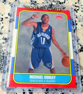 MIKE CONLEY JR. 2007 Fleer GLOSSY #1 Draft Pick 1986 SP Rookie Card RC ...