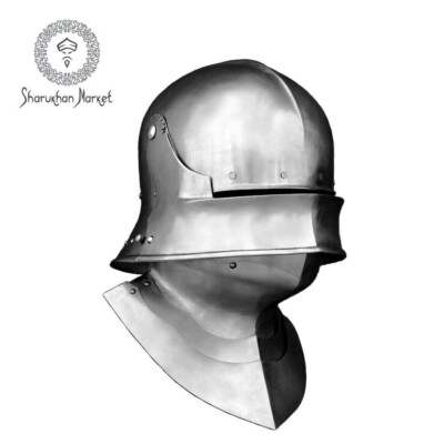 Helmet Sallet Bevor Medieval Gothic Sca German 15 Century Larp Knight ...