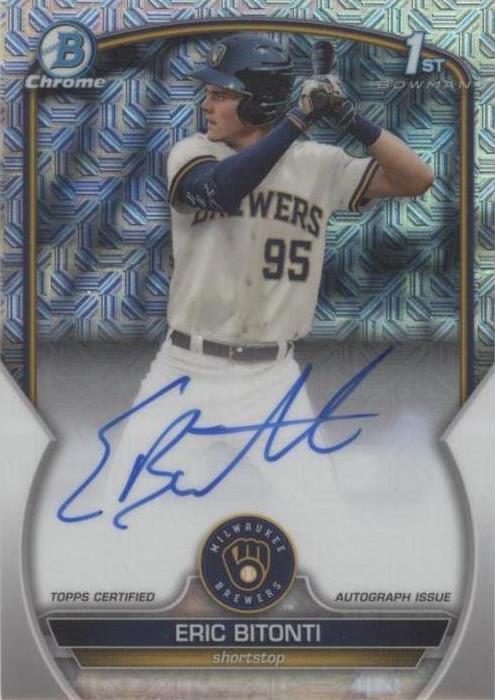 2023 Bowman Draft - Chrome Prospect Autographs Eric Bitonti #CDA-EB ...