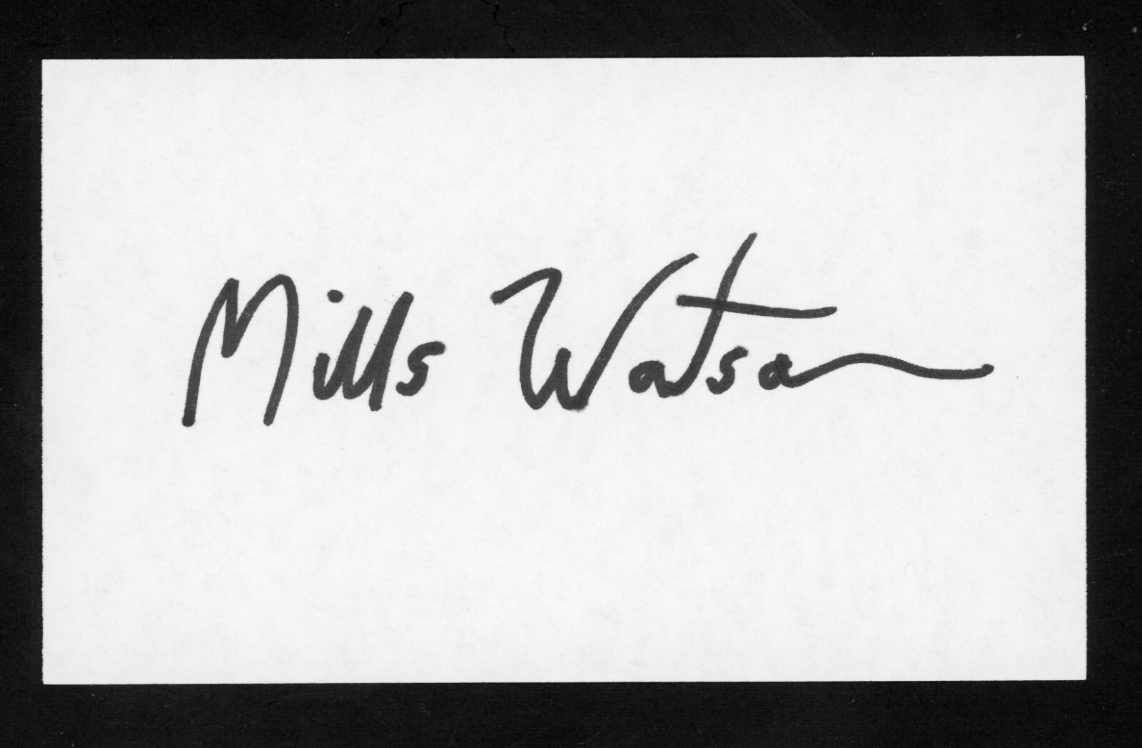 Mills Watson Actor: BJ & The Bear, Cujo, A-Team, Gunsmoke Signed 3x5 ...