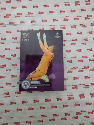 /99 Purple Parallel Ederson Heroics Keep City Alive 2023 UCL TOPPS NOW ...