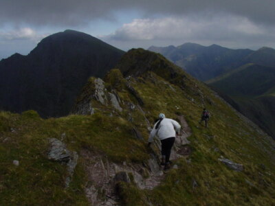 Photo 6x4 The narrow ridge east of Caher Maghanlawaun A narrow ridge ...