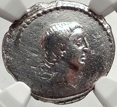 Roman Republic 42BC Praetor Livineius Regulus Praefect Silver Coin NGC ...