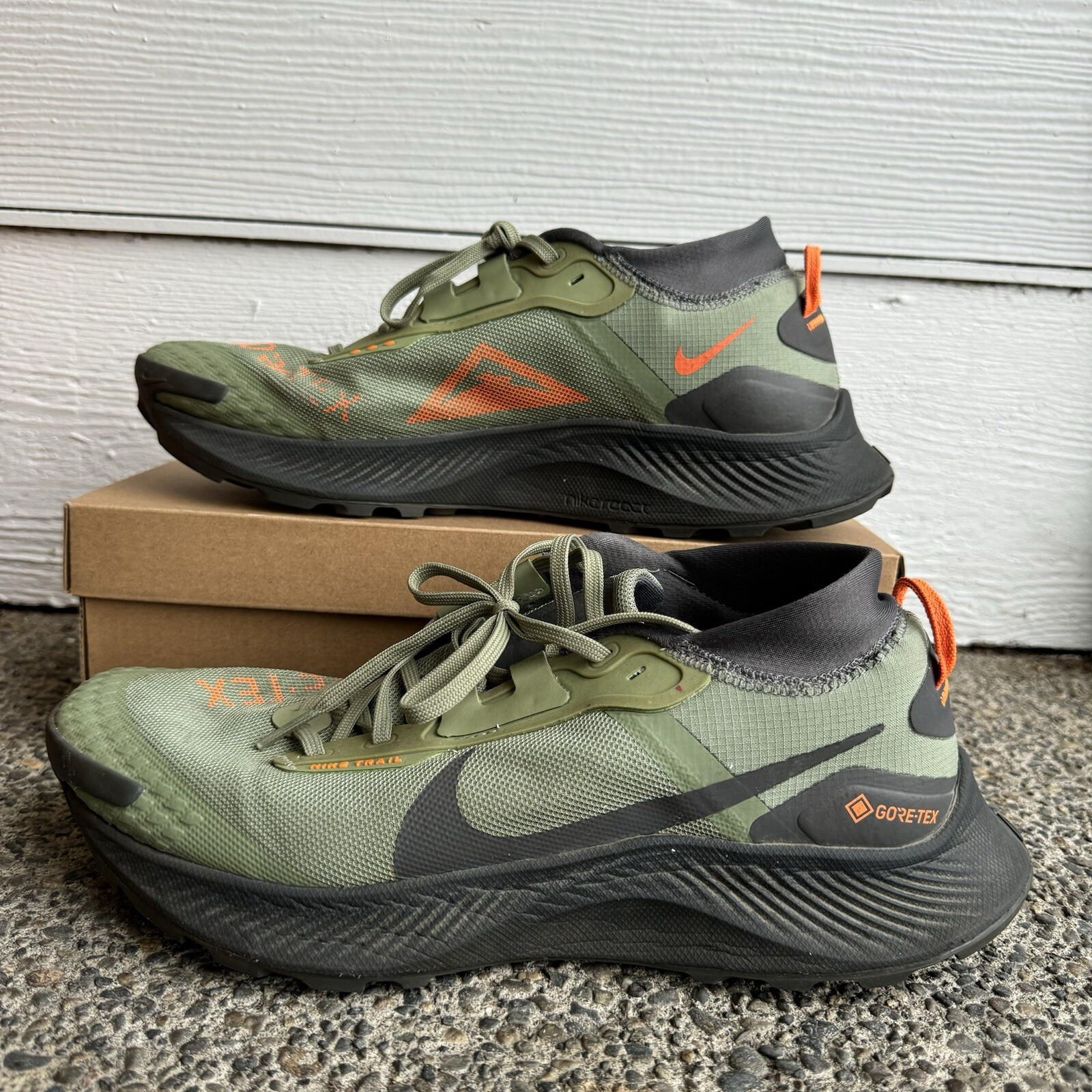 Size 9.5 - Nike Pegasus Trail 3 GTX Oil Green for sale online | eBay