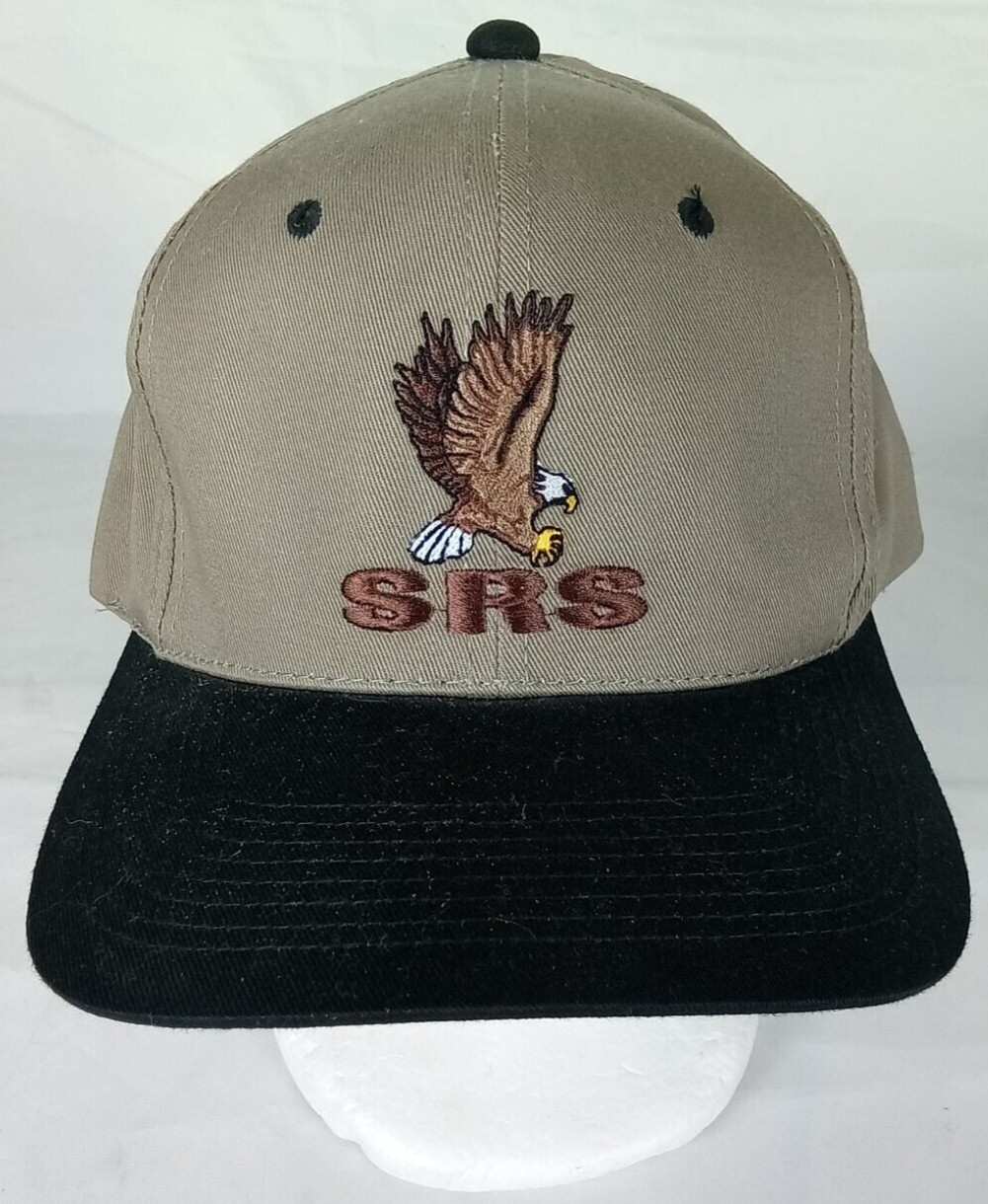 SRS Embroidery Eagle Tan Black Mens Ajustable Cap 100… - Gem