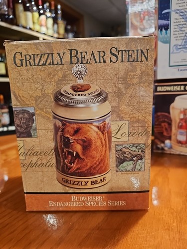Budweiser Endangered Species Series Grizzly Bear Beer Stein In Box COA Near Mint | eBay
