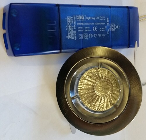 10x Newlec Chrome Fixed Downlight Spot Light 12v 50w MR16 Transformer ...