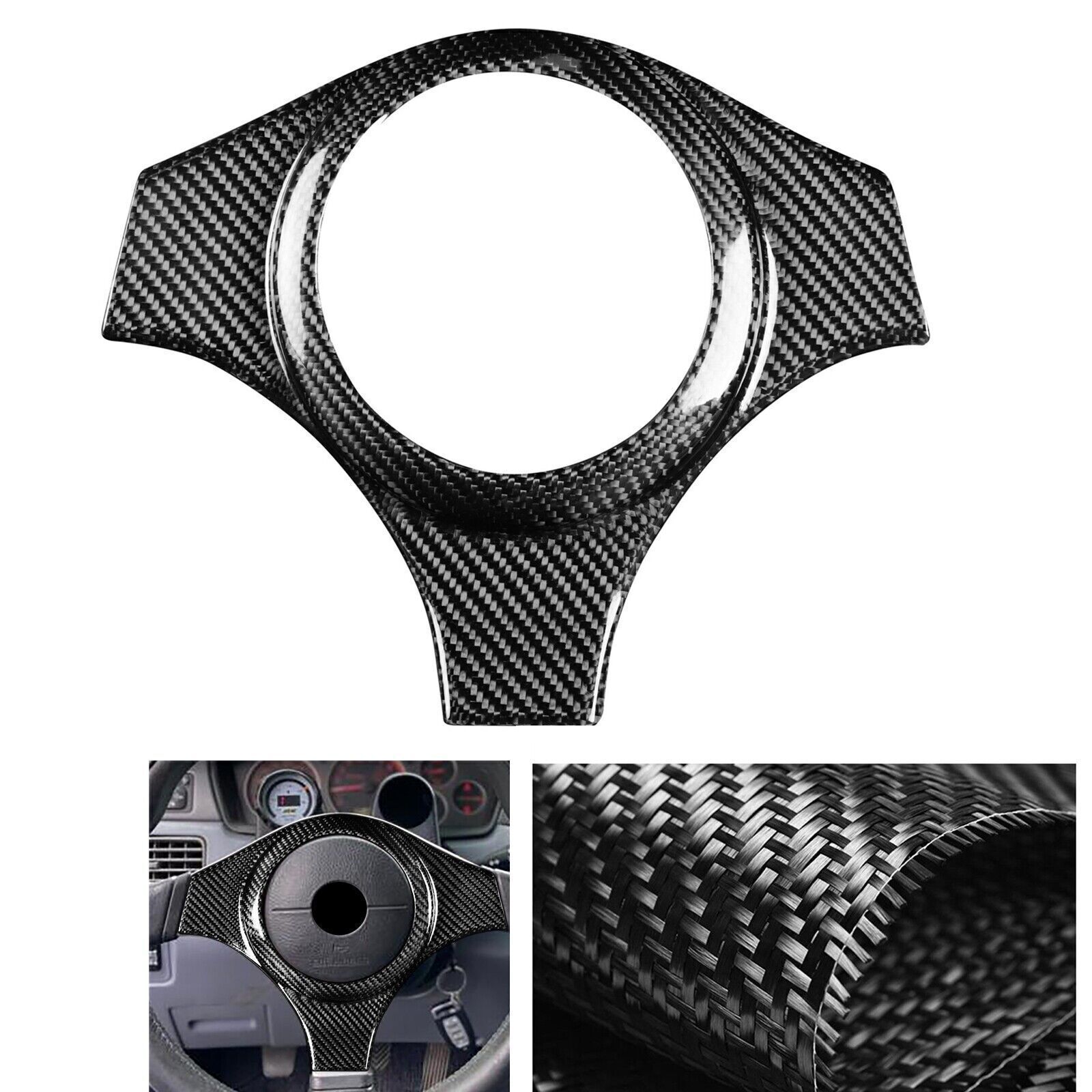 Carbon Fiber Car Inner Steering Wheel Trim For Mitsubishi EVO 7 8 9 th ...