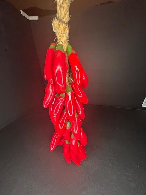Mexican (Puerto Vallarta) Hand-Painted Ceramic Chili Pepper Braid 15 ...