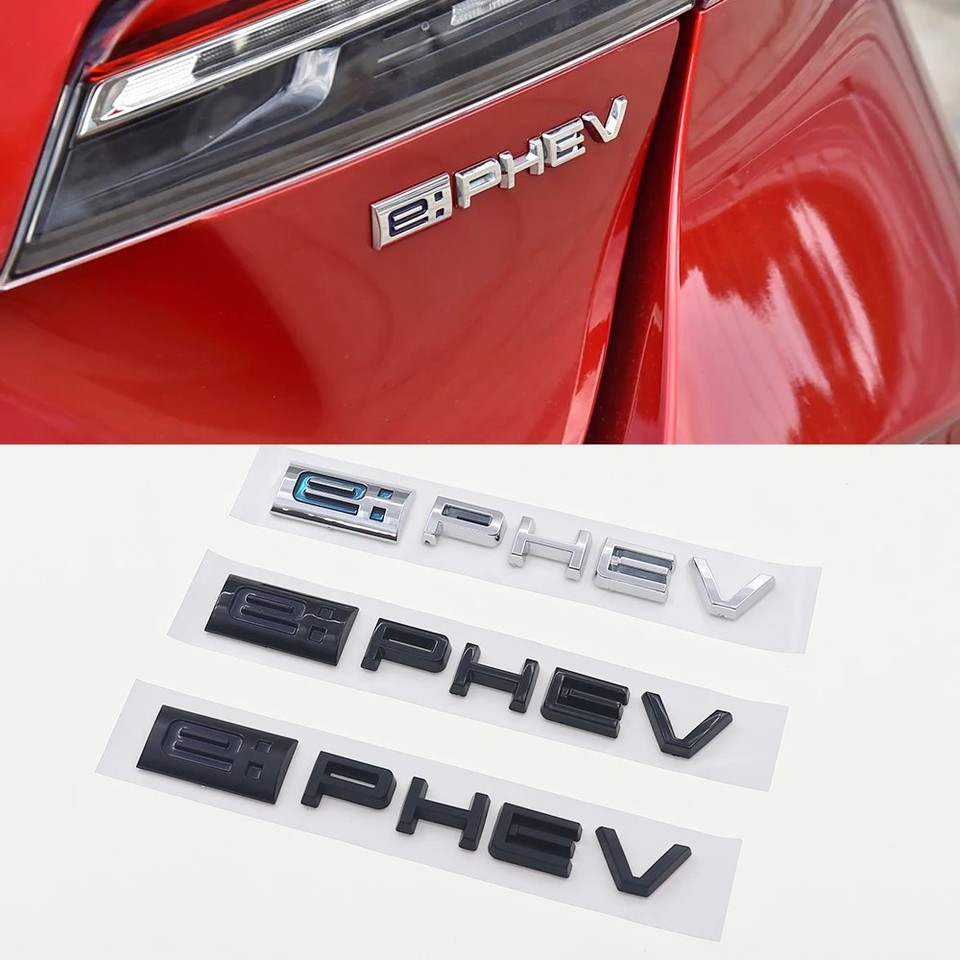 1PC 3D ABS e: PHEV Car Sticker Tail Bumper Badge Auto Rear Trunk Emblem ...