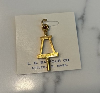 Vintage Gold Tau Beta Pi Engineer Honor Society Key Pendant Engraved ...