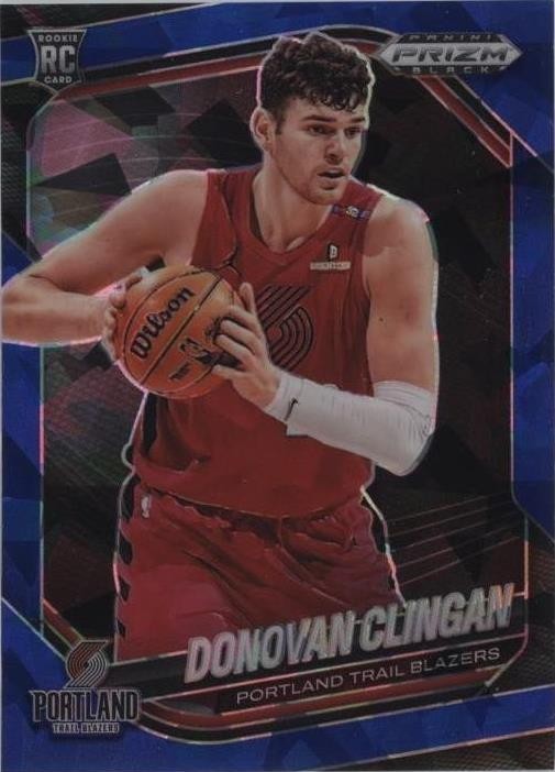 2024-25 Panini Prizm Black - Donovan Clingan, Donovan Clingan #131 Blue ...
