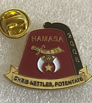 Shriner Hamasa 2008 Chris nettles Potentate Hat Pin . #10 | eBay