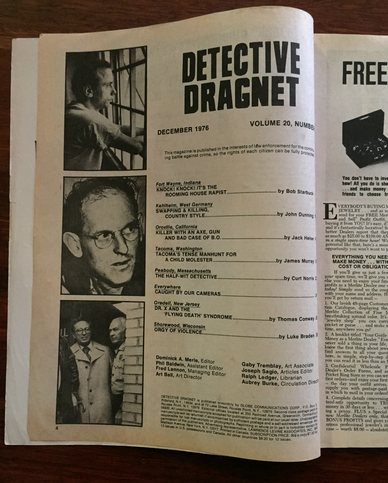 DETECTIVE DRAGNET - DECEMBER 1976 - TRUE CRIME MAGAZINE | eBay Australia
