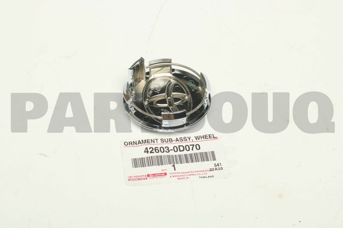 Genuine Toyota 42603-0D070 Wheel Hub Ornament Sub-assy ORNAMENT SUB ...