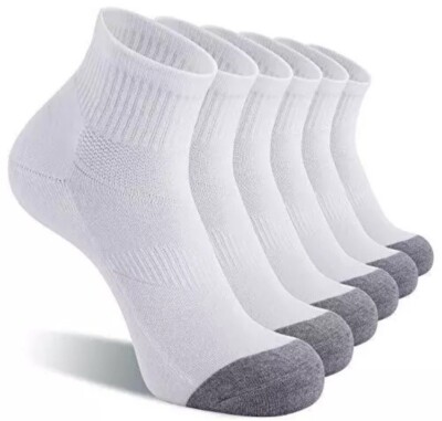 CS CELERSPORT 6 Pack Men's Ankle Socks W/Cushion Athletic Running Socks ...