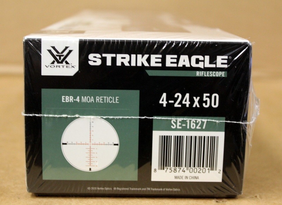Vortex Strike Eagle 4-24x50 EBR-4 MOA ILLUMINATED Reticle Riflescope ...
