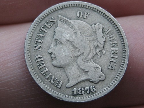 1876 Three 3 Cent Nickel 3CN- Fine/VF Details | eBay