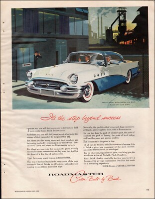 1955 Vintage ad Buick Roadmaster retro Car Auto Vehicle Blue White 10 ...