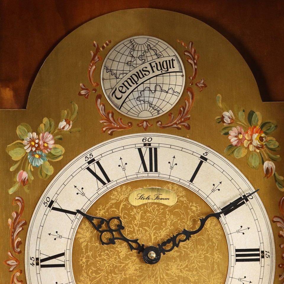 Antique Grandfather Clock Queen Anne Style Walnut XX Century Original ...