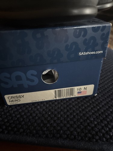New In Box SAS Crissy Womens Size 10N Narrow Width Nero Leather Slip On ...